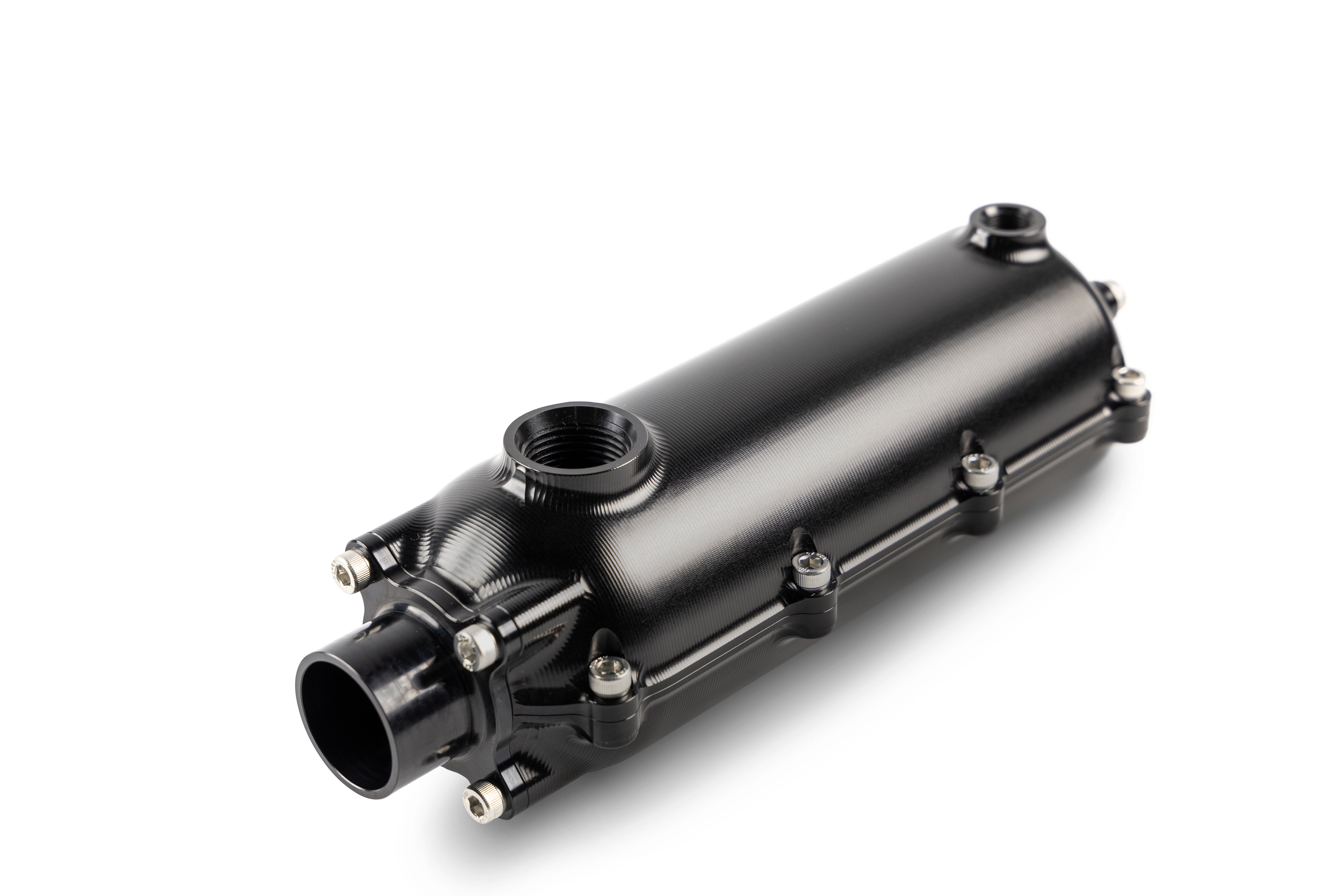 CATCH CAN - 100MM ROUND - SINGLE - DASH - 12 – Shauns Custom Alloy